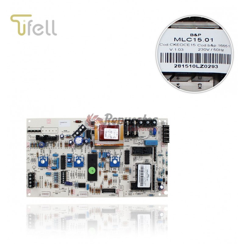 GEDRUCKTE SCHALTUNG FÜR KESSEL TIFELL EUROFEL MLC15 - REDUCNOX