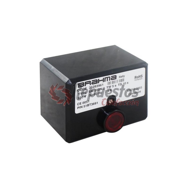 CONTROL BOX SM 592.N2 TW5 TS10 GAS EUROBOX BRAHMA CODE 36283961