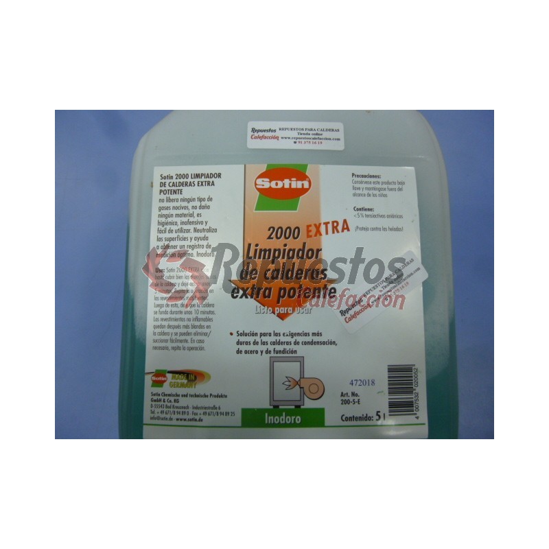 SOTIN 2000 GARRAFA 5lts. LIMPIADOR FUERTE 9912009