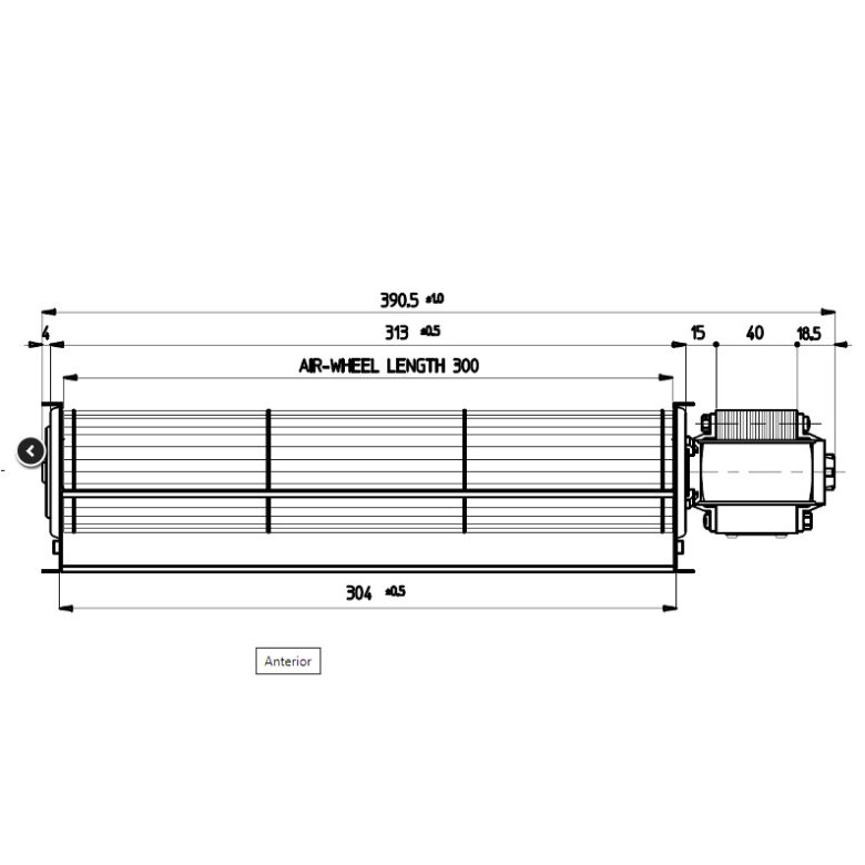 TGA 60/1-300/40 EMMEVI - FERGAS 113908 tangential fan pellet stoves