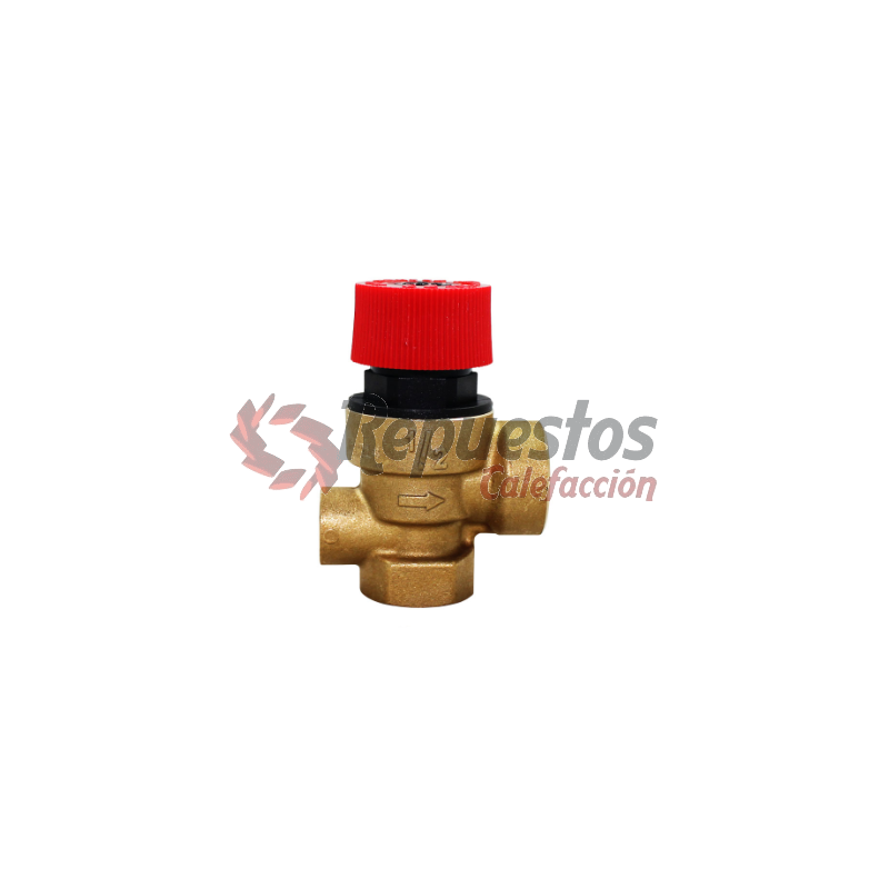 SAFETY RELIEF VALVE 3 BAR 1/2 female-female With pressure gauge KRAMER ...
